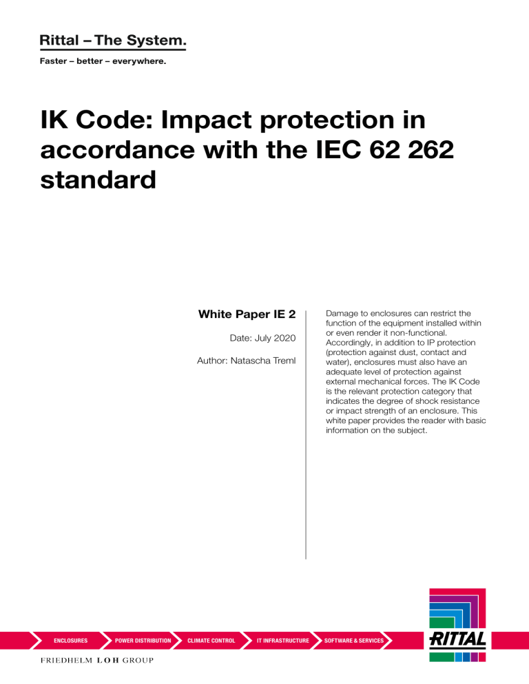 IK Code: Impact Protection IEC 62 262 Standard