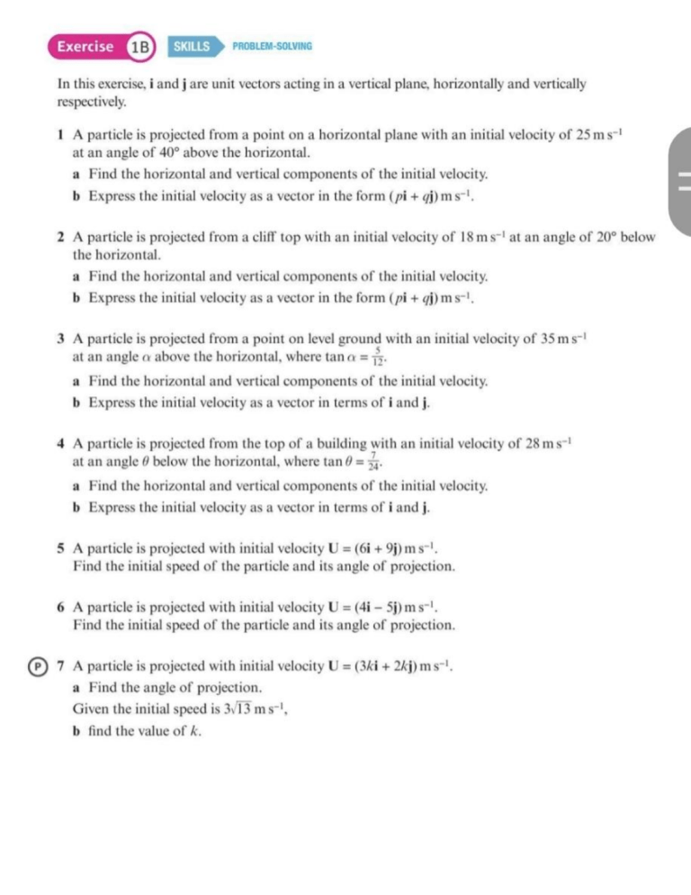 Projectile Motion Problems: Physics Exercise
