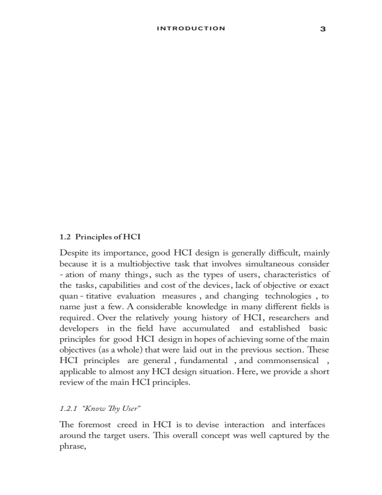 HCI Principles: User-Centered Design & Interaction