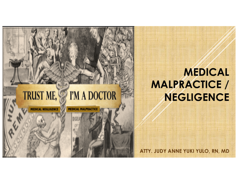 Medical Negligence & Malpractice: Key Elements & Standards