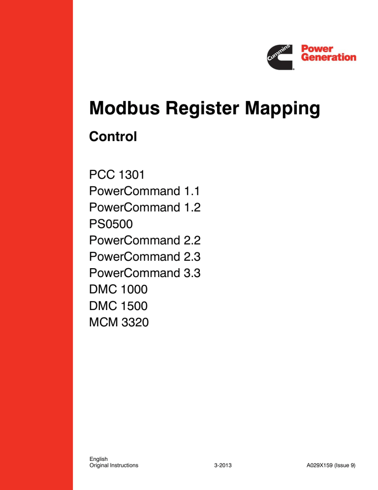 Cummins Modbus Register Mapping Guide