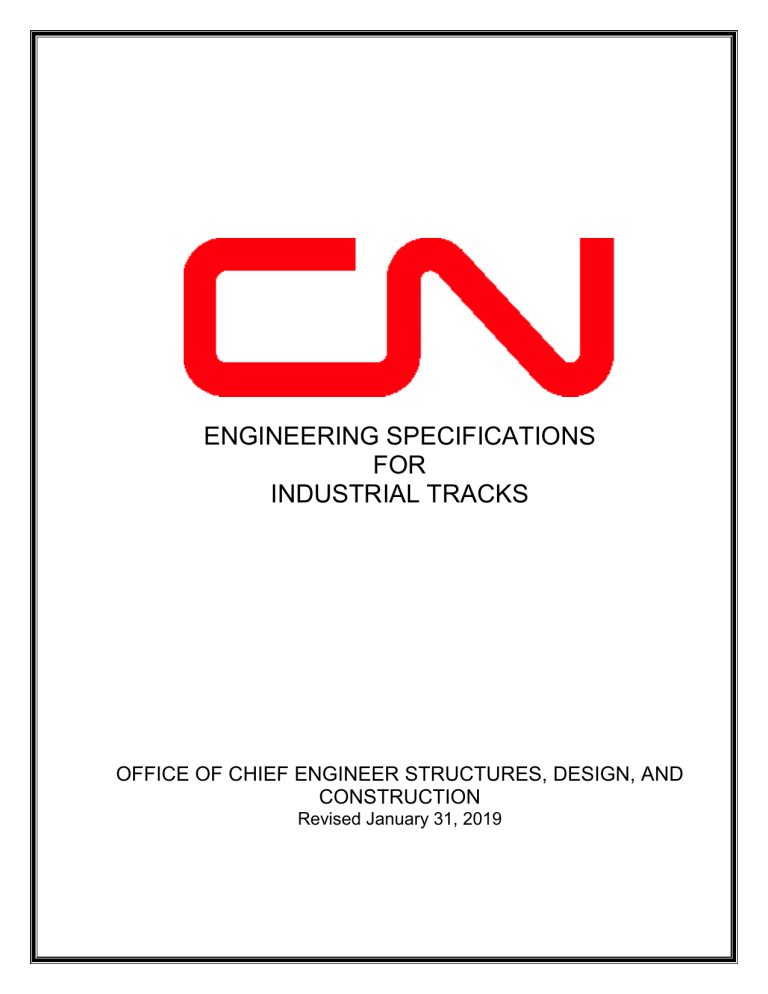 CN Industrial Track Engineering Specifications