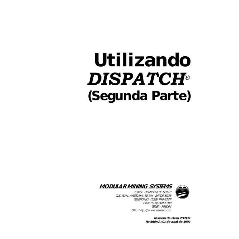 Manual del Software de Minería DISPATCH