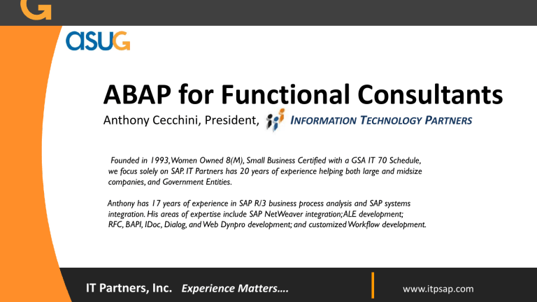 ABAP for Functional Consultants: A Beginner's Guide