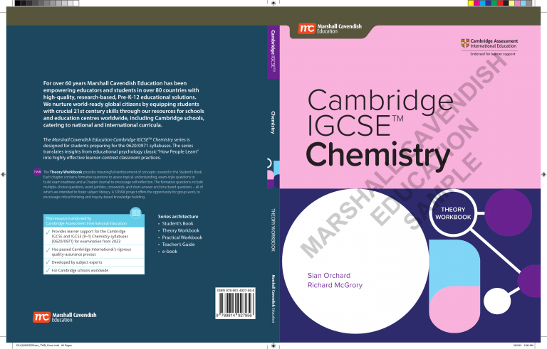 Cambridge IGCSE Chemistry Theory Workbook