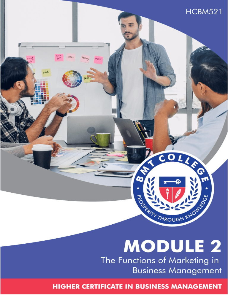 Marketing Functions in Business Management - Module 2