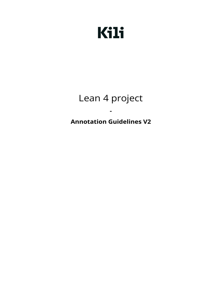 Lean 4 Annotation Guidelines V2