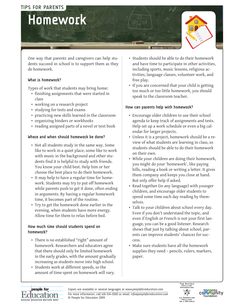 Homework Tips for Parents: Supporting Student Success