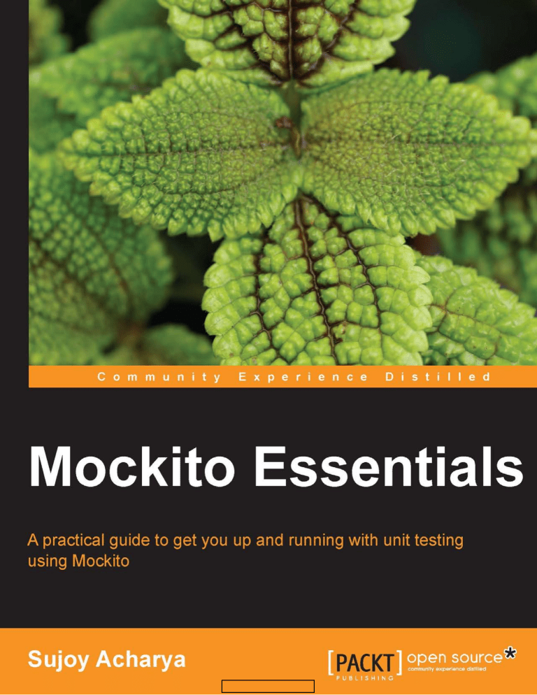 Mockito Essentials: Unit Testing with Mockito