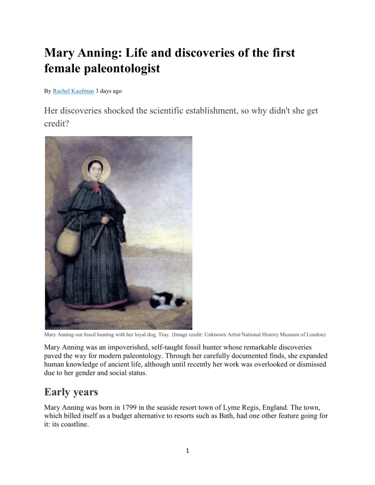 Mary Anning: Life & Discoveries of a Female Paleontologist