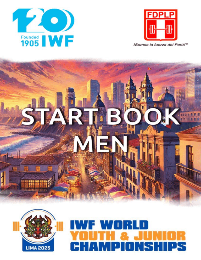IWF Lima 2025 Weightlifting Start Book