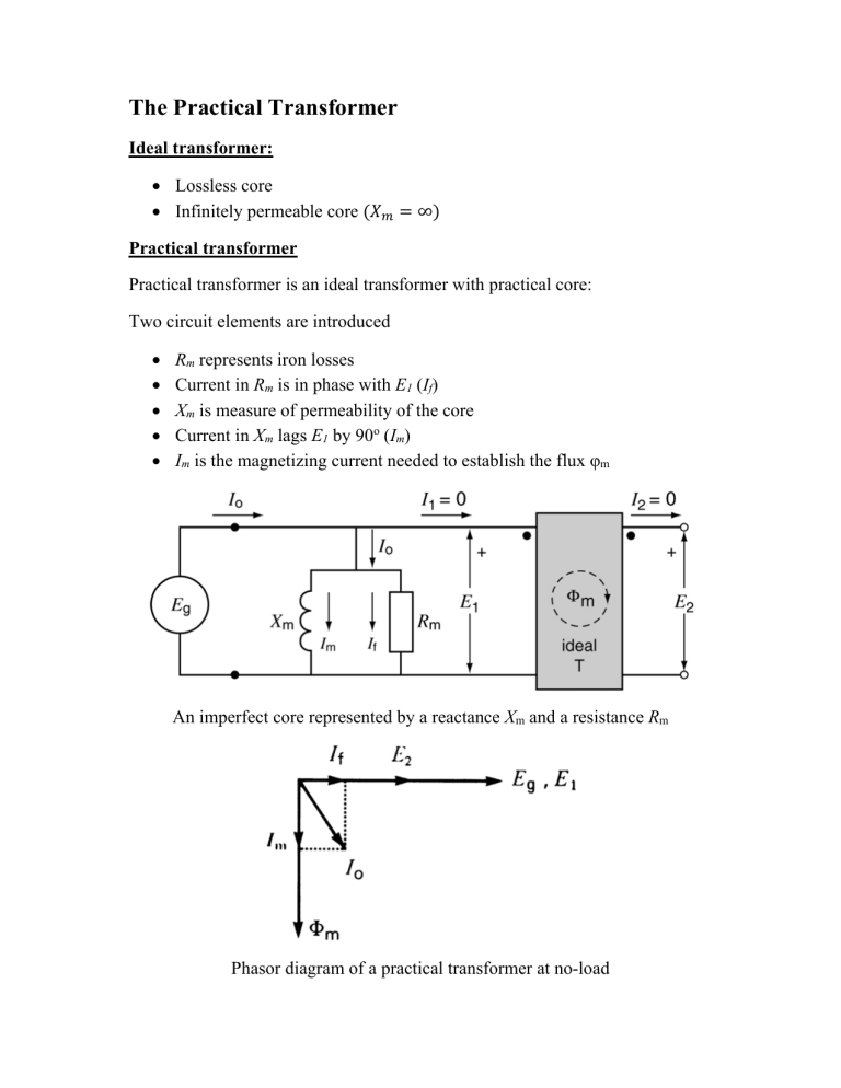Practical Transformer: Equivalent Circuits & Testing
