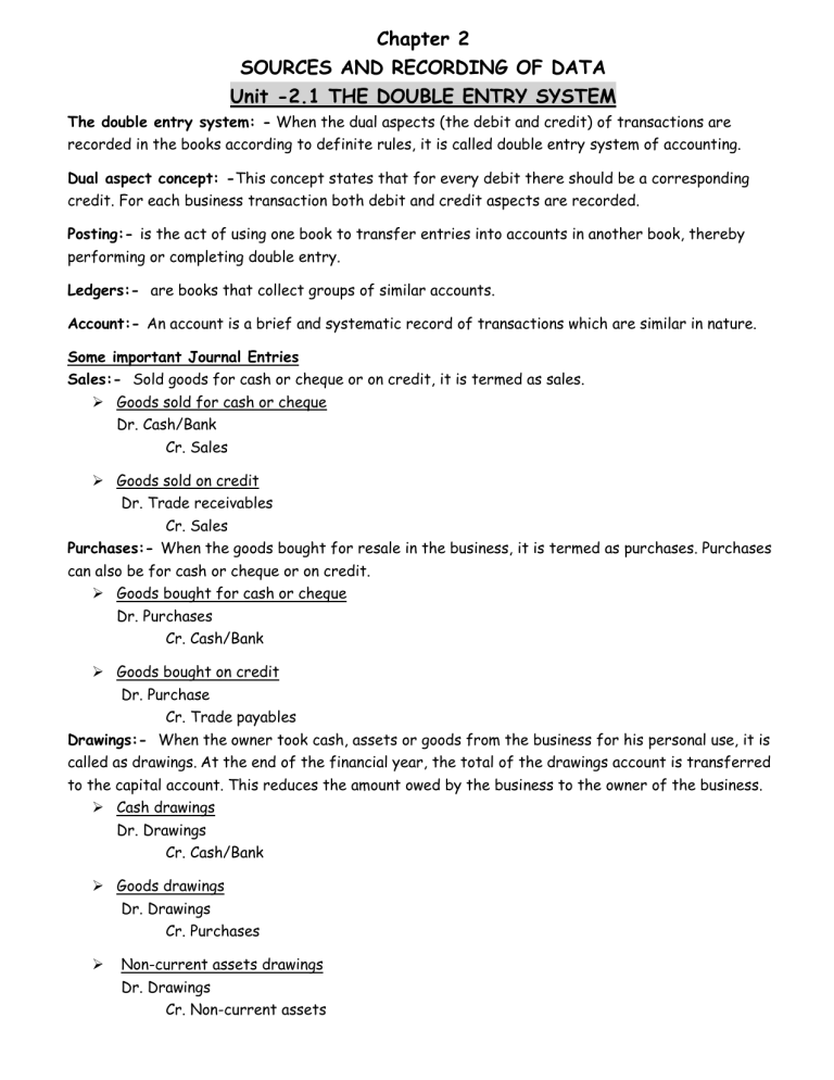 Double Entry System: Accounting Basics & Journal Entries
