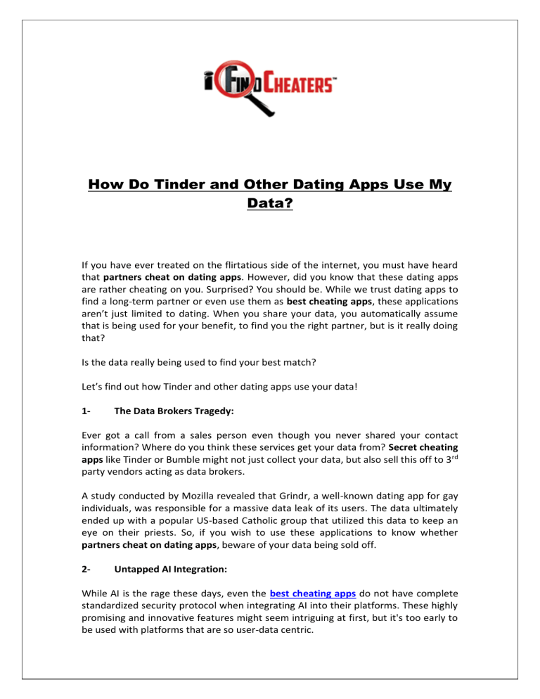 How Do Tinder and Other Dating Apps Use My Data