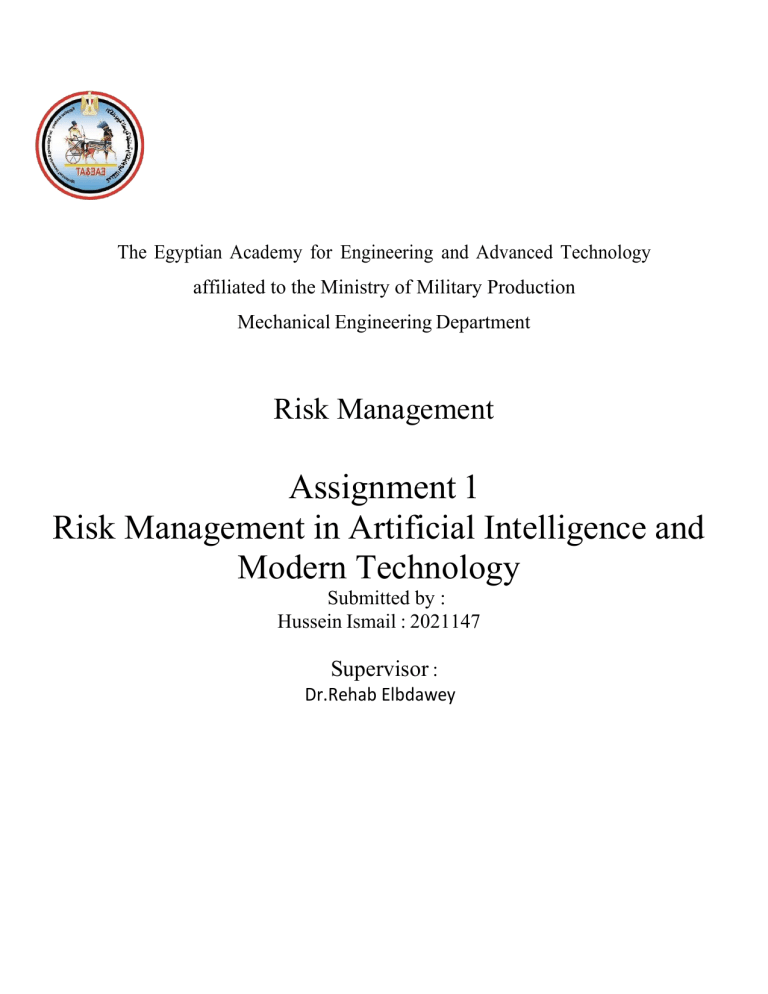 AI Risk Management Assignment: Identifying & Mitigating Risks