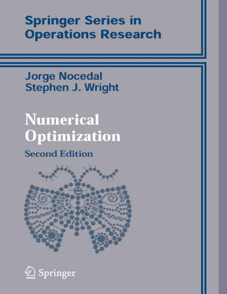 Numerical Optimization Textbook, Second Edition