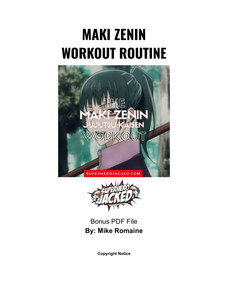 Maki Zenin Workout Routine: HIIT & Calisthenics Training