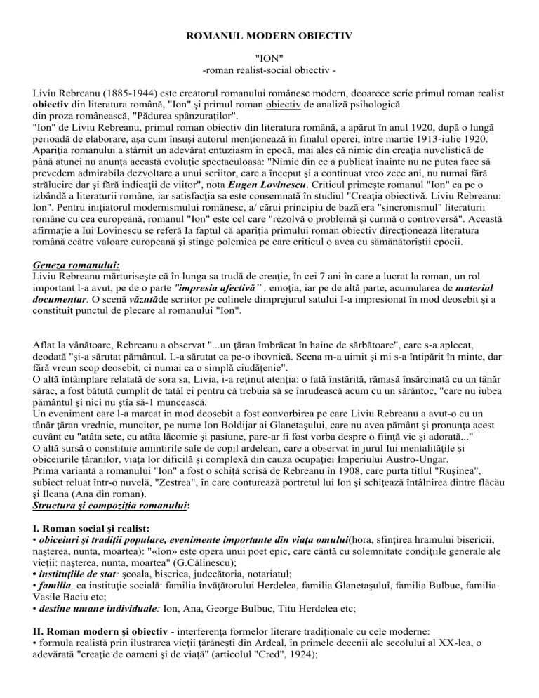 "Ion" de Rebreanu: Analiza unui Roman Românesc Modern
