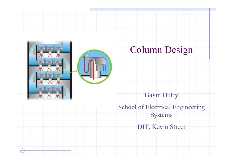 Column Design: Vapor Velocity & Diameter Calculation