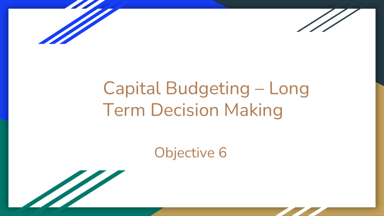 Capital Budgeting: NPV, IRR, and Investment Decisions