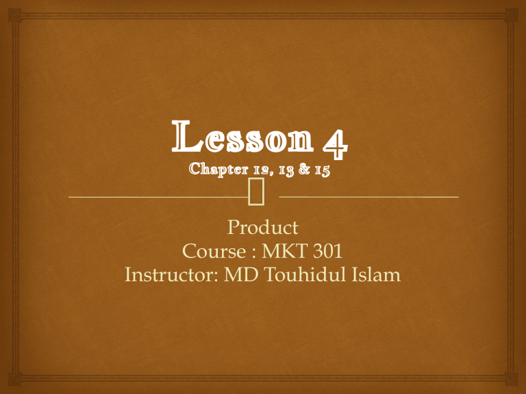 Product Marketing: MKT 301 Presentation