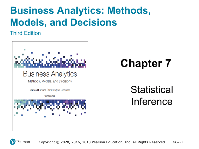 Statistical Inference: Hypothesis Testing in Business Analytics