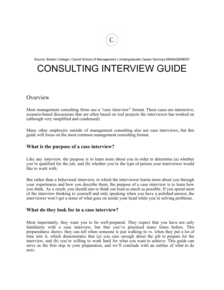 Management Consulting Interview Guide | Case Prep