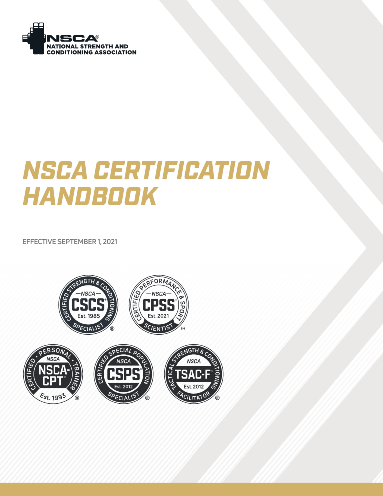 NSCA Certification Handbook: Get Certified in Strength & Conditioning