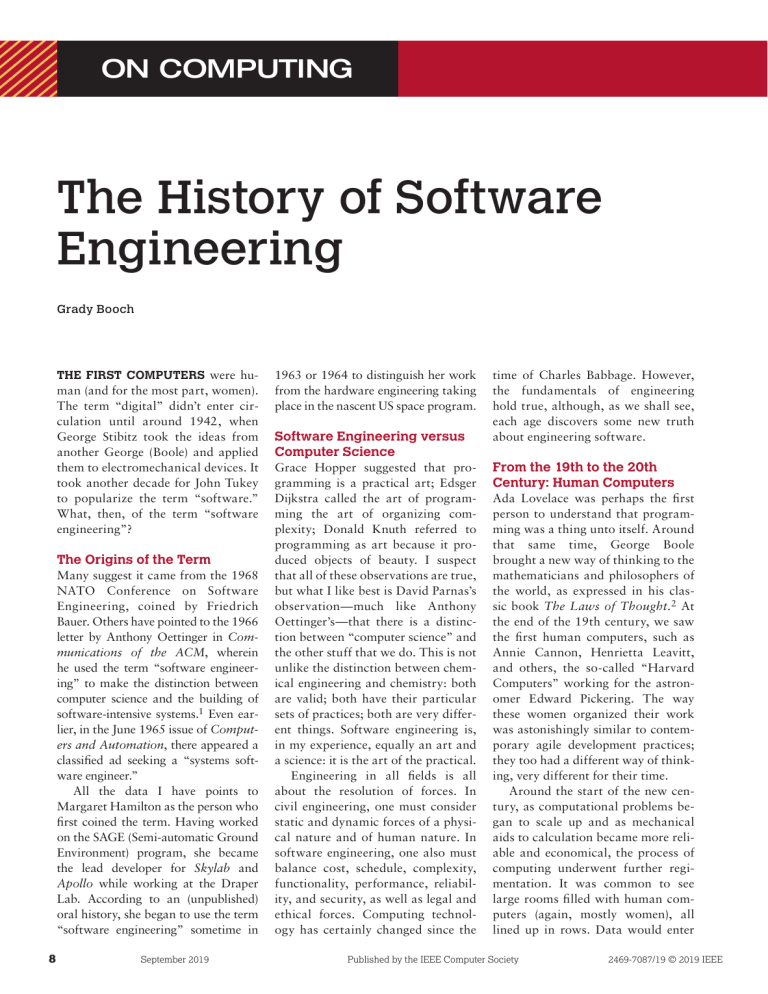 History of Software Engineering: Origins and Evolution