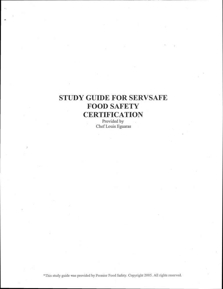 ServSafe Food Safety Study Guide: Certification Prep