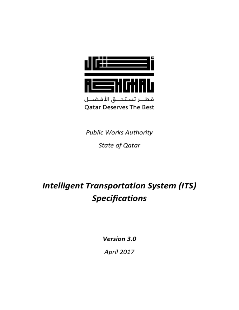 Intelligent Transportation System (ITS) Specifications - Qatar PWA 2017