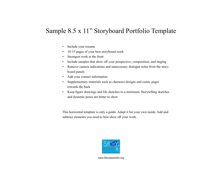 Storyboard Portfolio Template: Create a Winning Presentation
