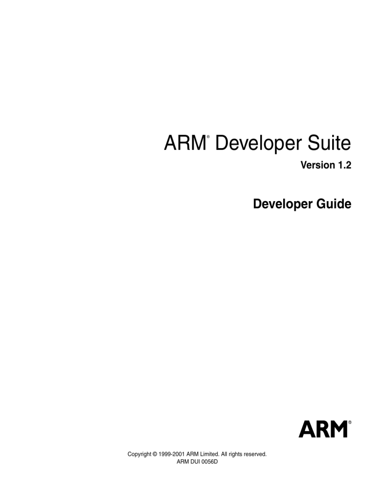 ARM Developer Suite 1.2: Developer Guide