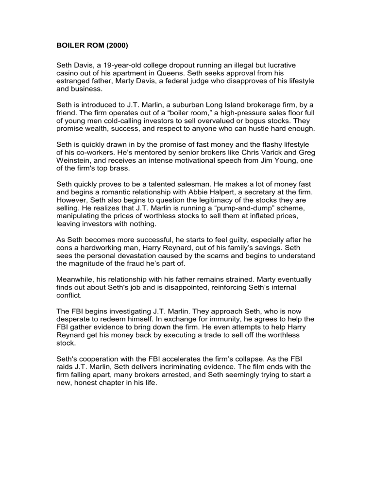 Boiler Room (2000): Legal Analysis of Securities Fraud in the Philippines