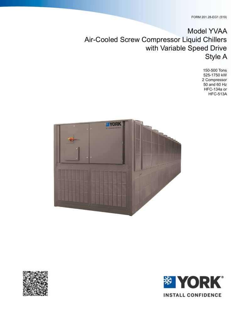 YORK YVAA Air-Cooled Screw Chiller Brochure