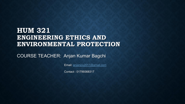 Engineering Ethics & Human Values Presentation