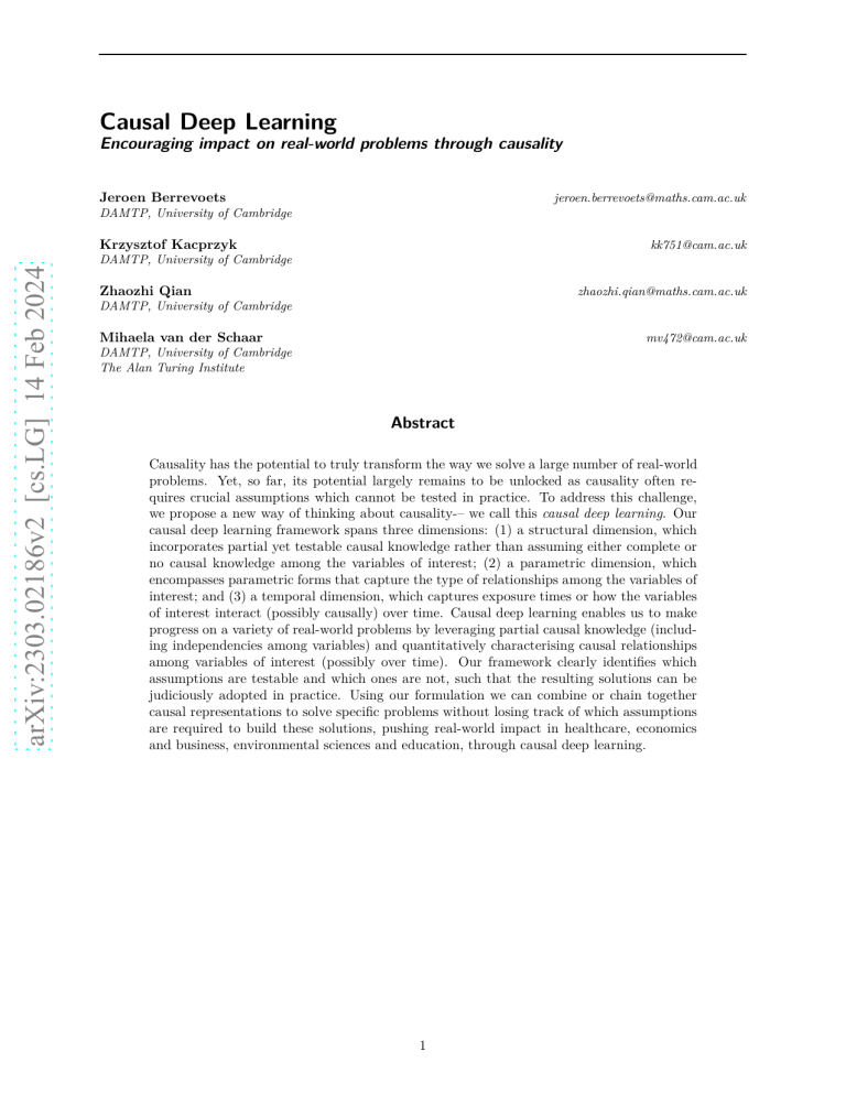 Causal Deep Learning: Real-World Applications