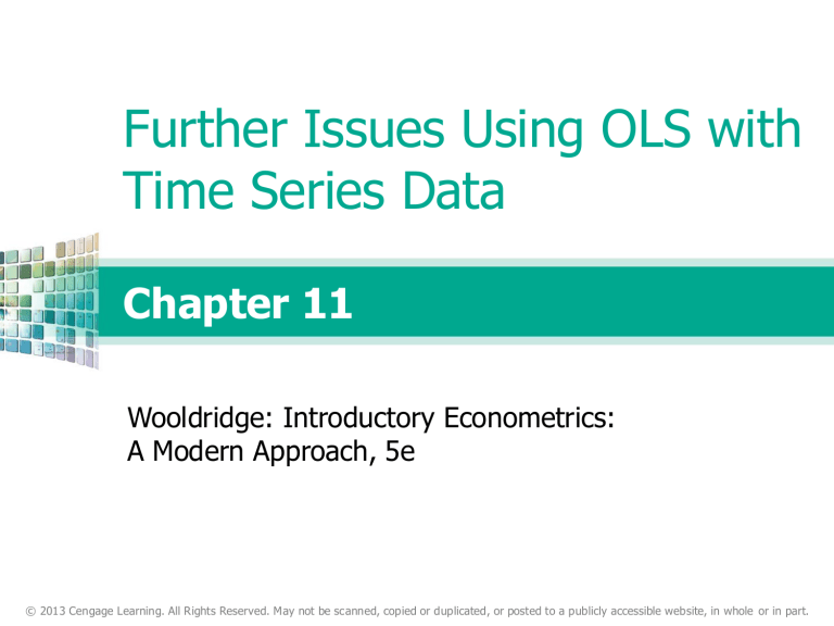 OLS with Time Series Data: Further Issues in Econometrics