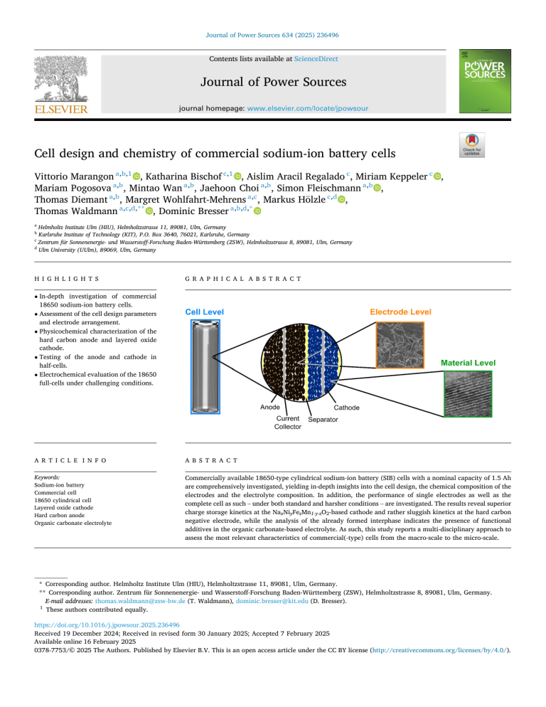 Sodium-Ion Battery Cell Design & Chemistry Analysis