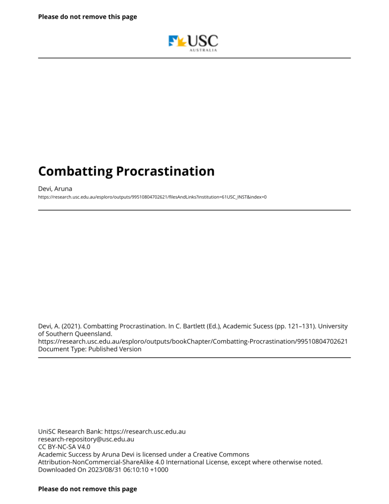 Combatting Procrastination: Academic Success Strategies