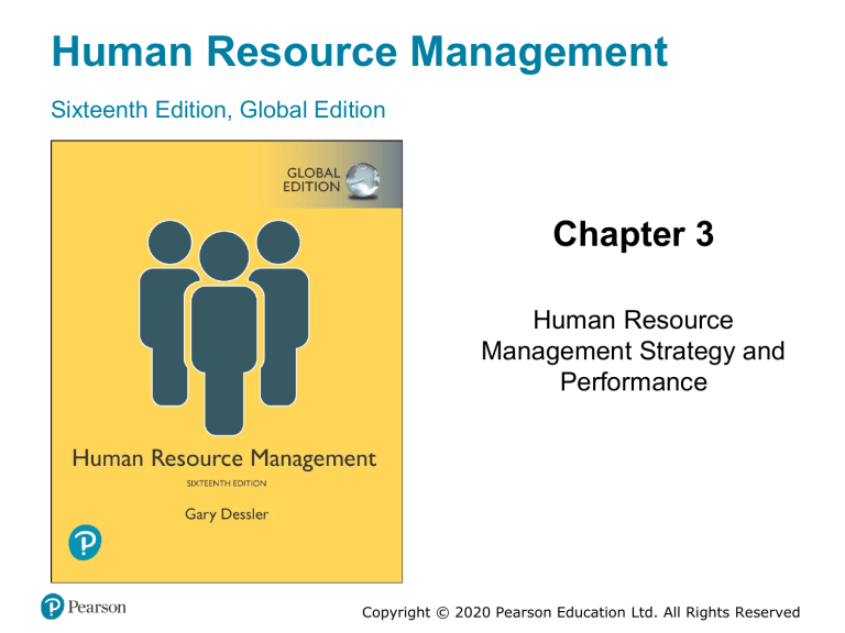 Human Resource Management Strategy and Performance - Chapter 3