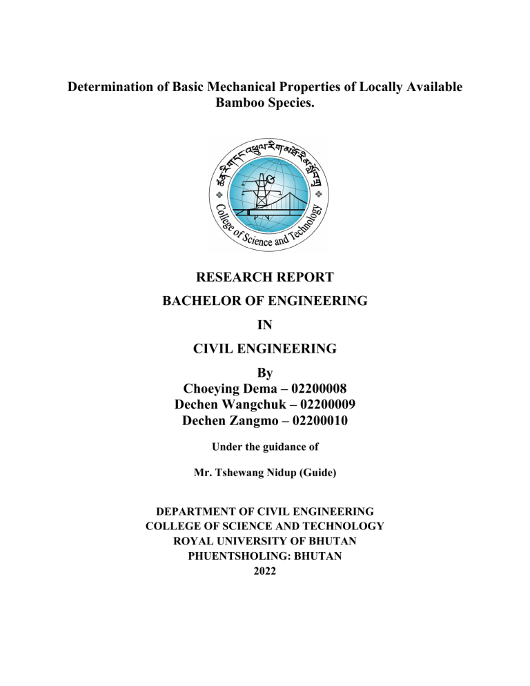 Bamboo Mechanical Properties Research Report