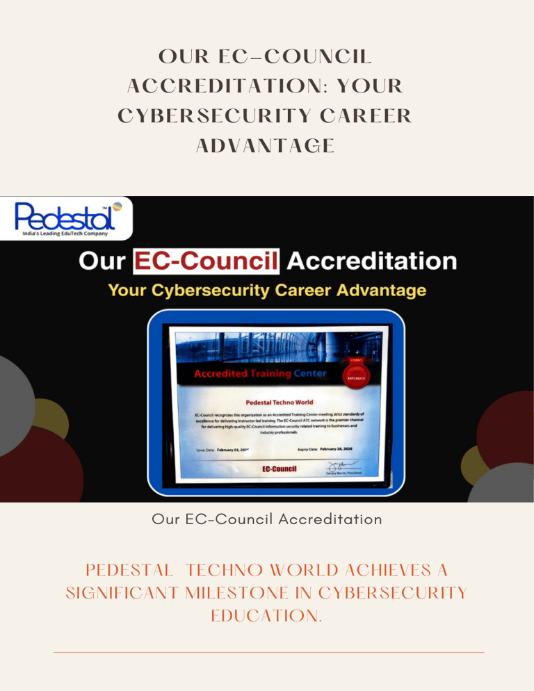 EC-Council Cybersecurity Training | Pedestal Techno World