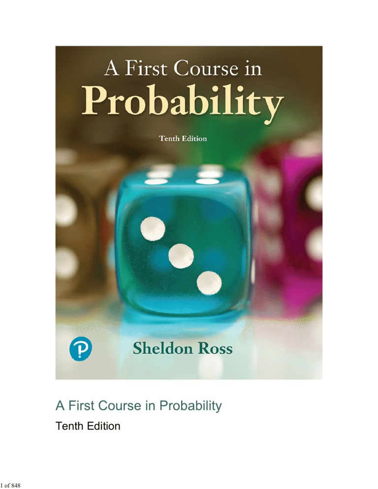 A First Course in Probability, Tenth Edition