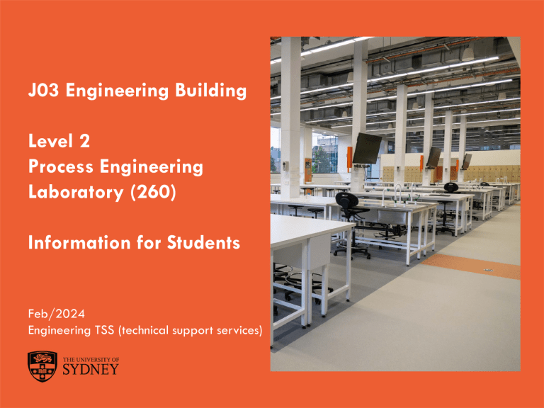 J03 Process Engineering Lab Safety & WHS Guide for University Students