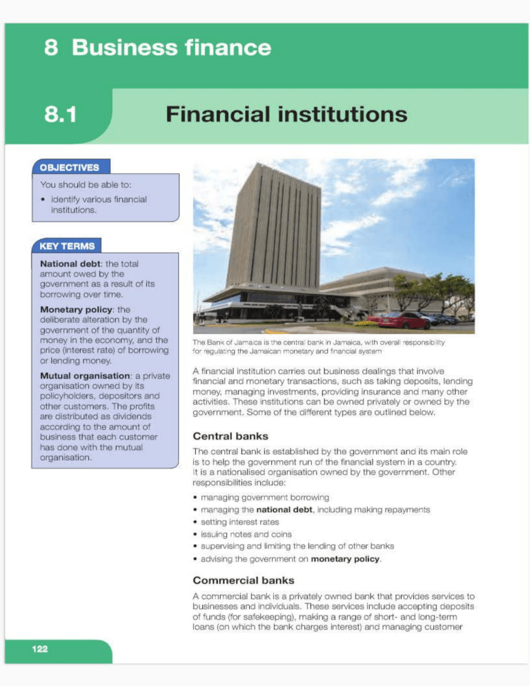 Financial Institutions: Types, Functions & Services