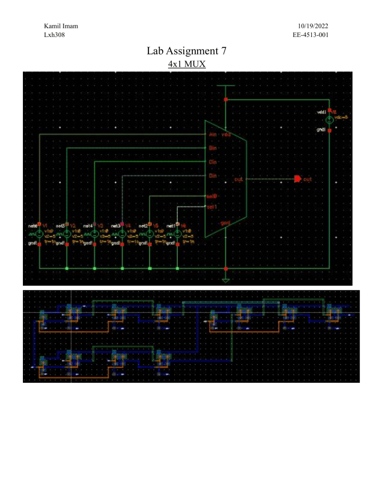 4x1 MUX Lab Assignment: Design & Simulation