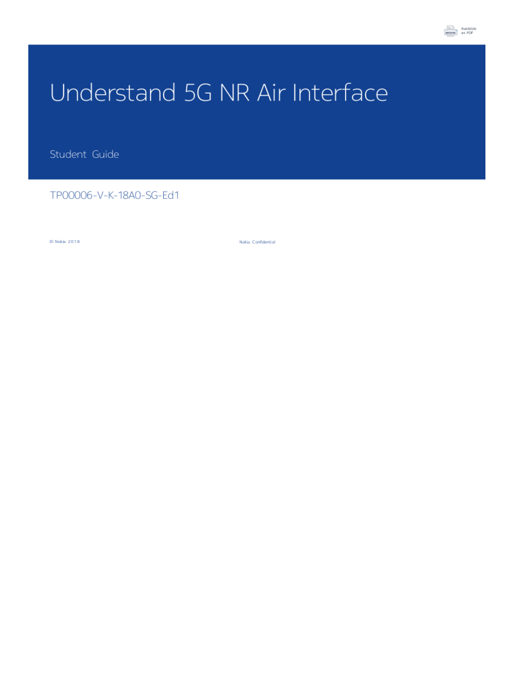 5G NR Air Interface: Student Guide