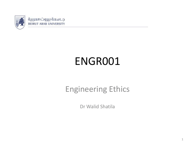 Engineering Ethics: Introduction & Case Studies
