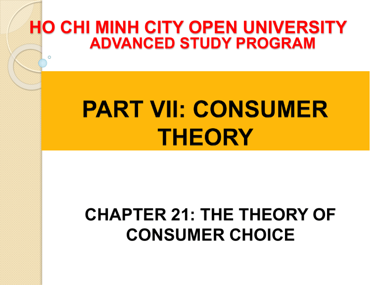 Consumer Choice Theory: Utility, Preferences, and Budget Constraints